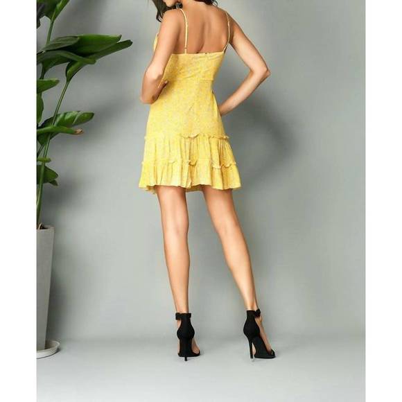 ePretty | Dresses | New Epretty Cecelia Floral Mini Dress In Yellow ...